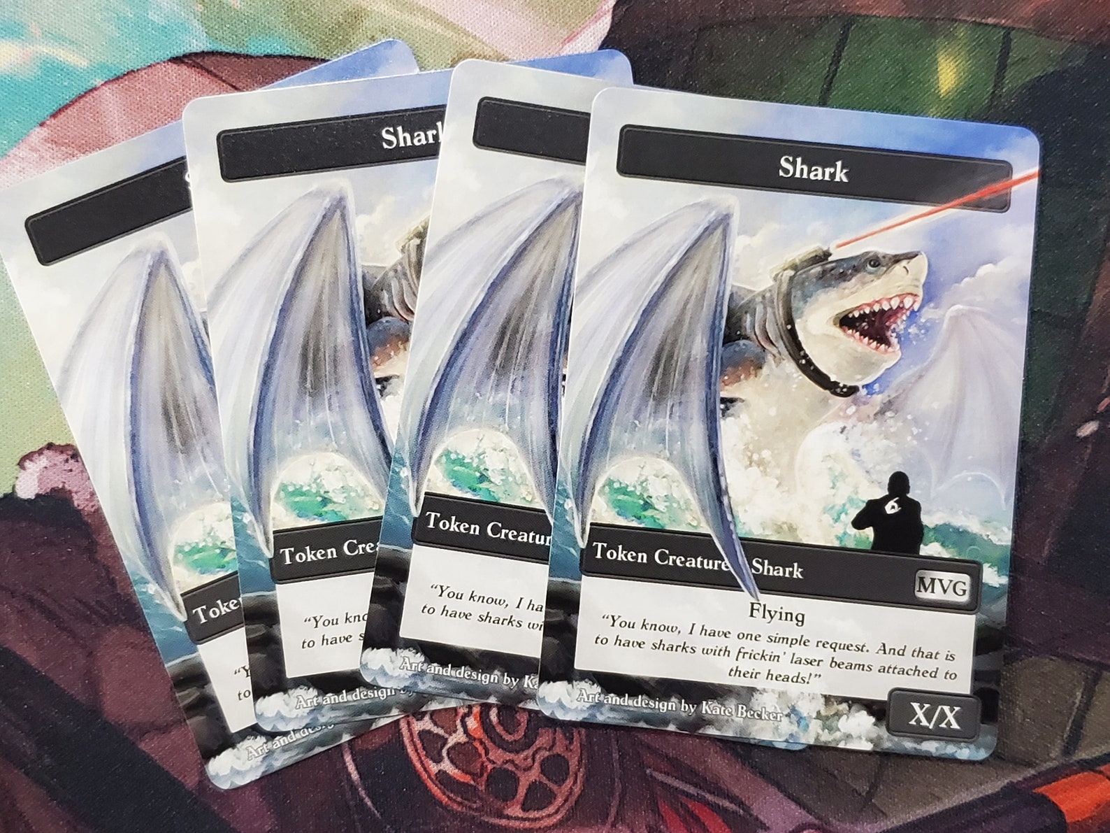Set of Four MTG Laser Shark Tokens - Etsy
