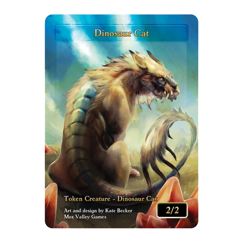 X4 MTG Dinosaur Cat Tokens - Etsy