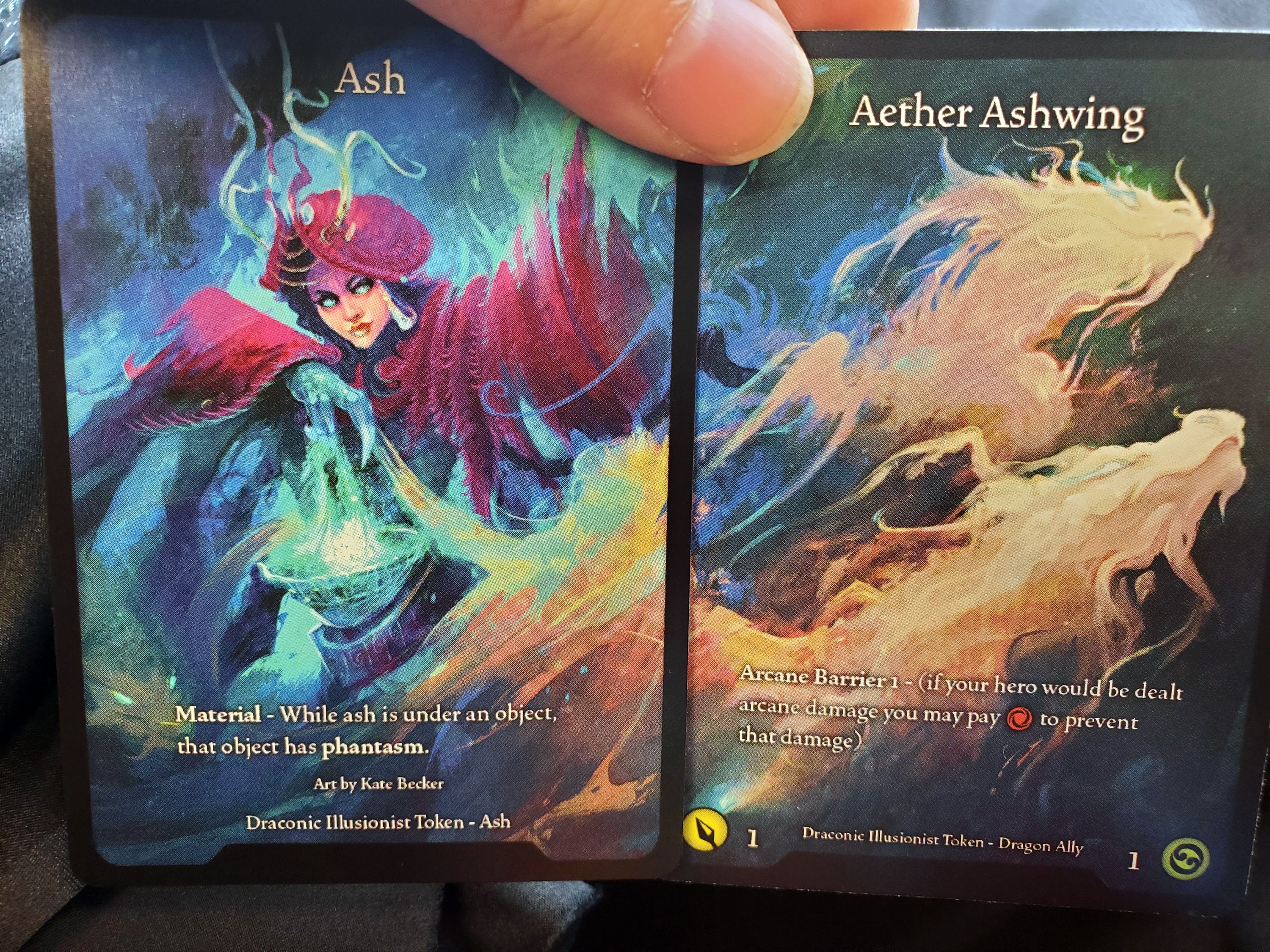 Set of Four Ash/aether Ashwing Tokens front and Back - Etsy