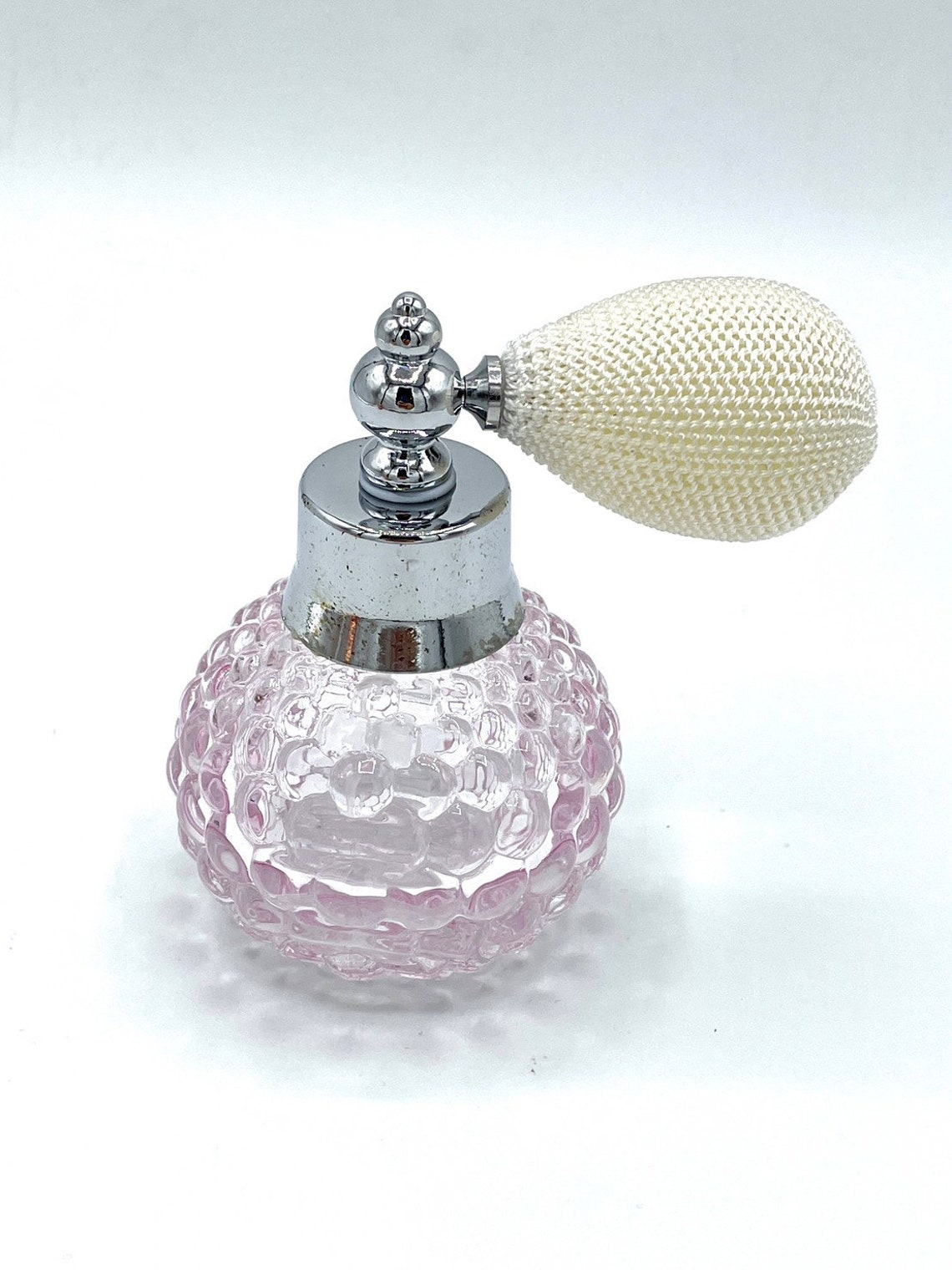 Mini Crystal Perfume Atomizer: White & Light Pink Vintage Style - Etsy