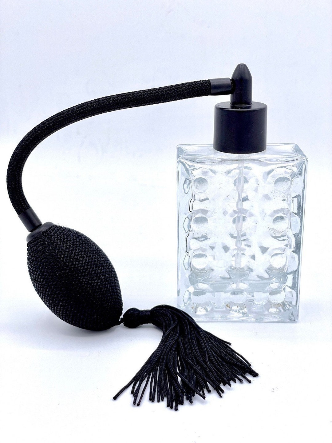 Black Crystal Cuboid Perfume Bottle Spray Atomizer Glass - Etsy