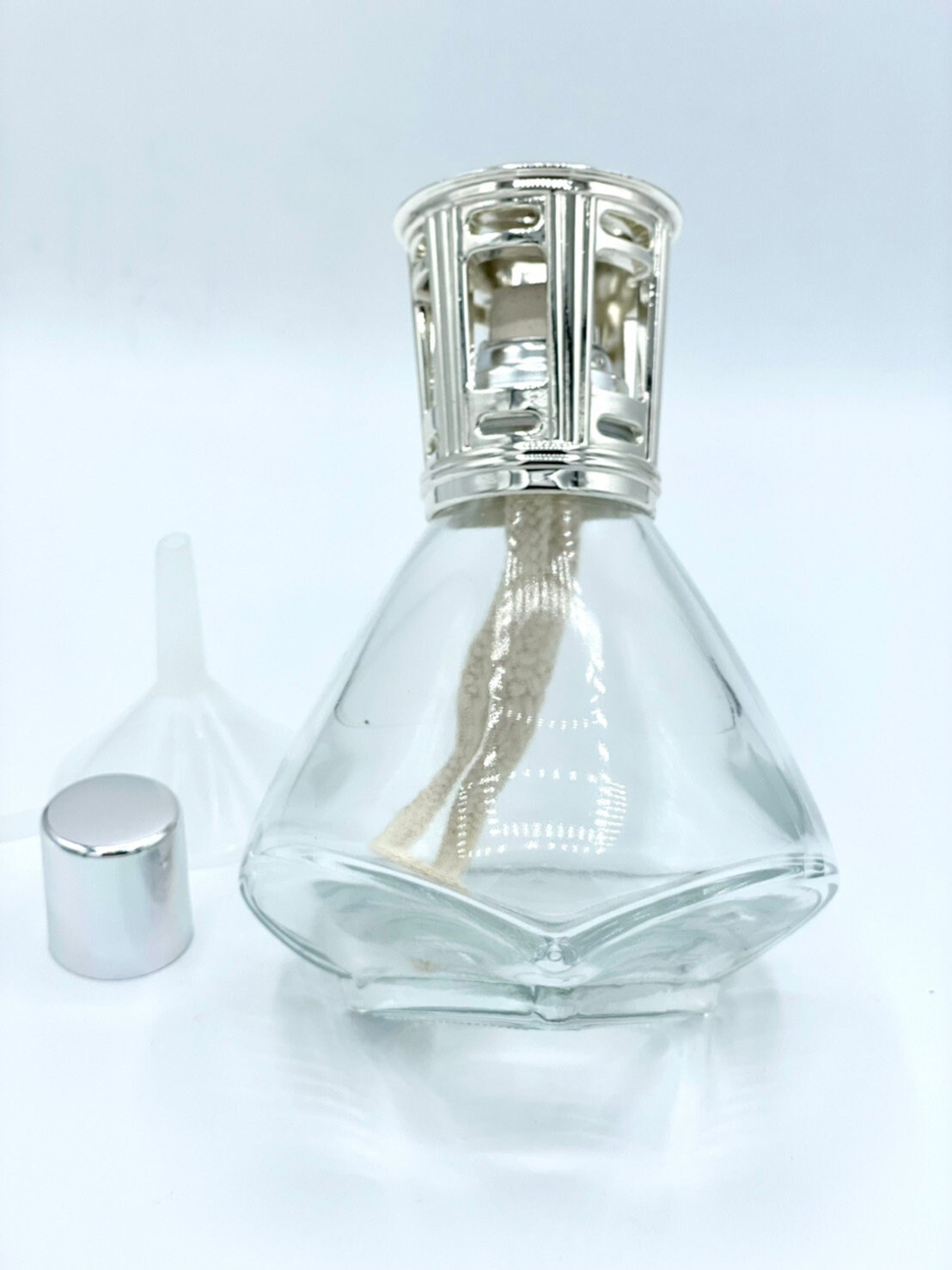 Transparent Triangle Fragrance Oil Lamp Glass Fragrance Effusion Lamp ...
