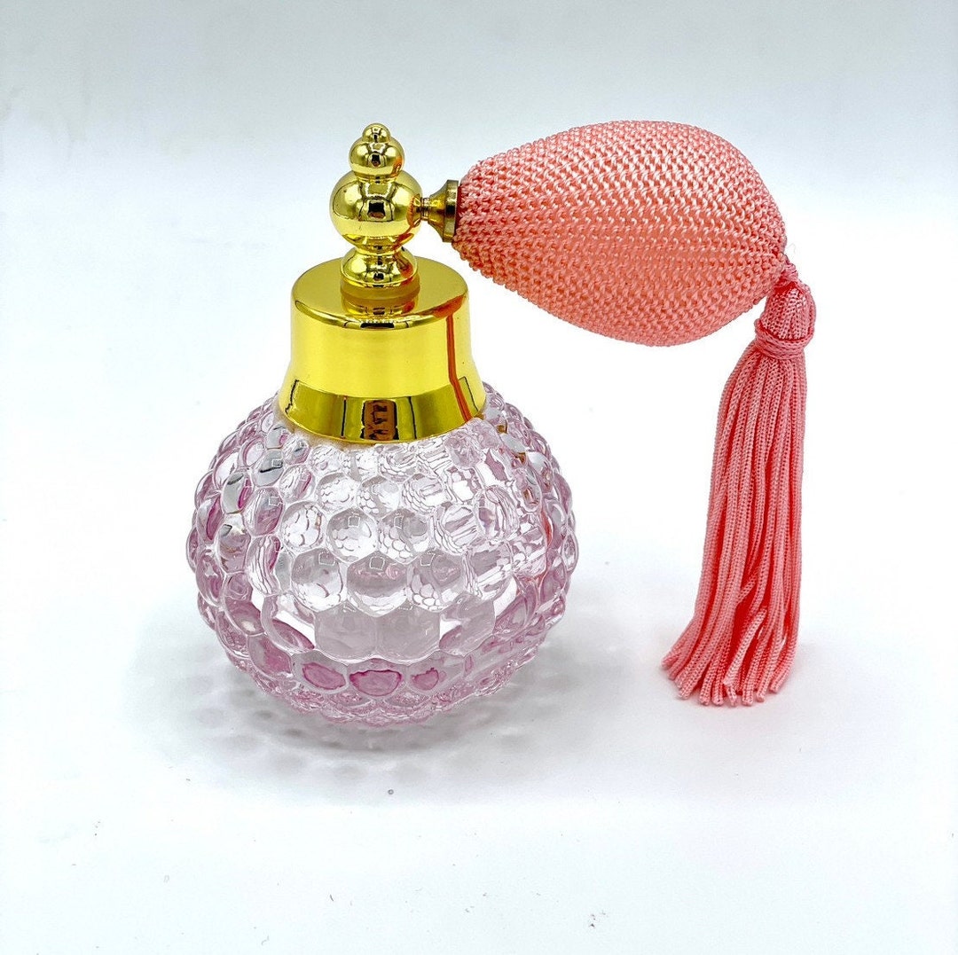 Mini Golden Peach Perfume Atomizer Spray Bottle Vintage Crystal Perfume ...