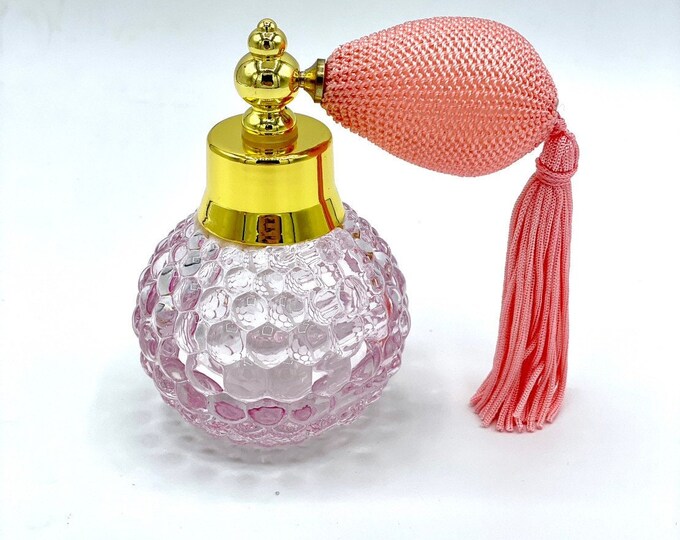 Mini Golden Peach Perfume Atomizer Spray Bottle Vintage Crystal Perfume ...