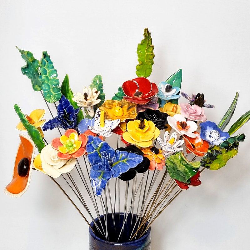Ceramic Flowers - Etsy