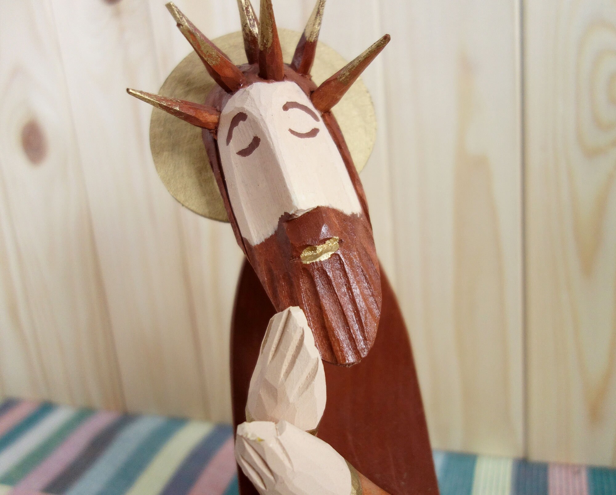 Christ Worried / Pensive Christ Wood Carving / Wooden - Etsy