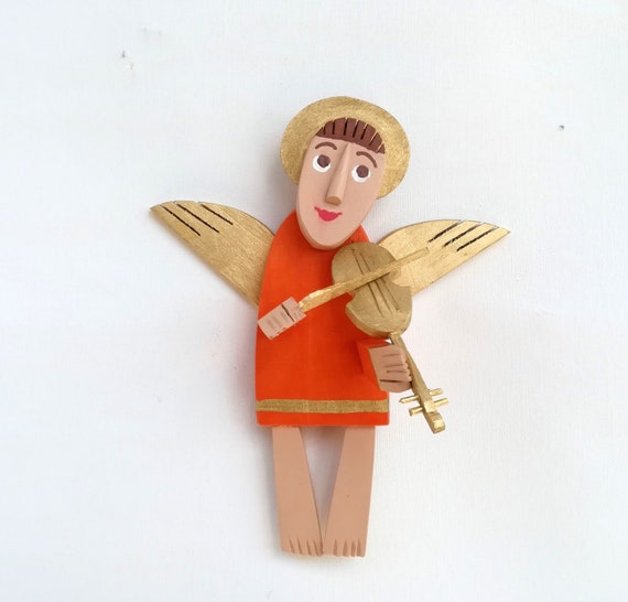 Angel Wall Sculpture / Hanging Angel / Angel Wooden Sculpture | Etsy