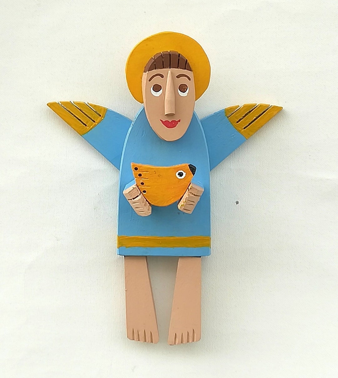 Angel Wall Sculpture / Hanging Angel / Angel Wooden Sculpture - Etsy