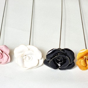 Handmade Ceramic Rose / Handmade Ceramic Flowers / Ceramic Flowers - Etsy