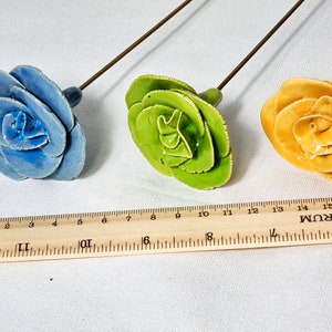 Handmade Ceramic Rose / Handmade Ceramic Flowers / Ceramic Flowers - Etsy