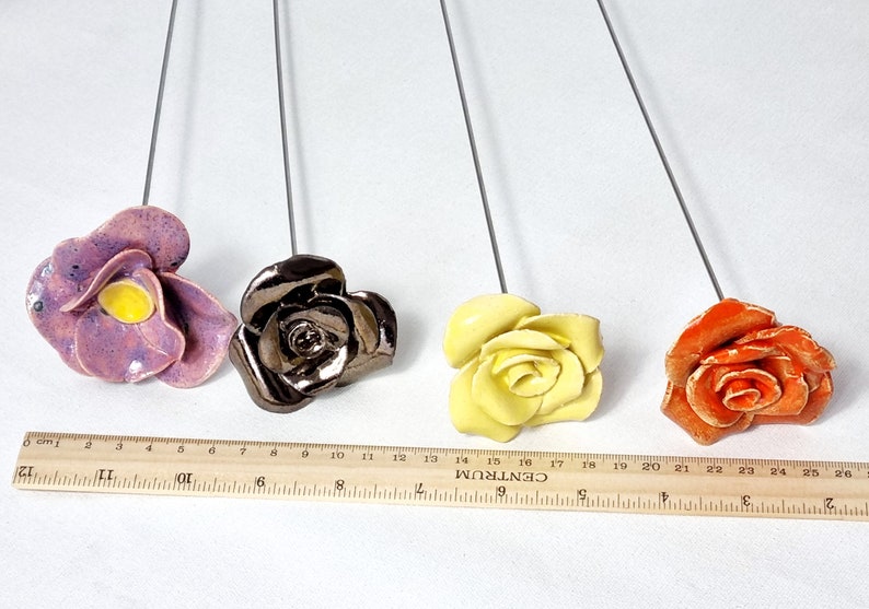 Handmade Ceramic Rose / Handmade Ceramic Flowers / Ceramic - Etsy