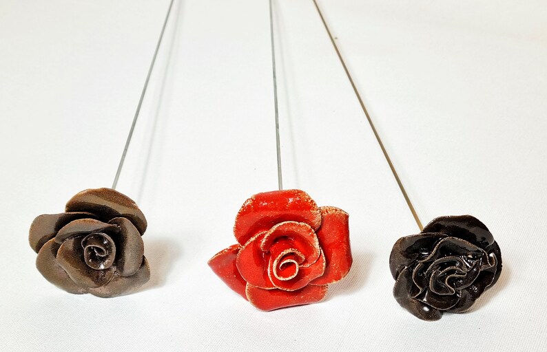 Handmade Ceramic Rose / Handmade Ceramic Flowers / Ceramic - Etsy
