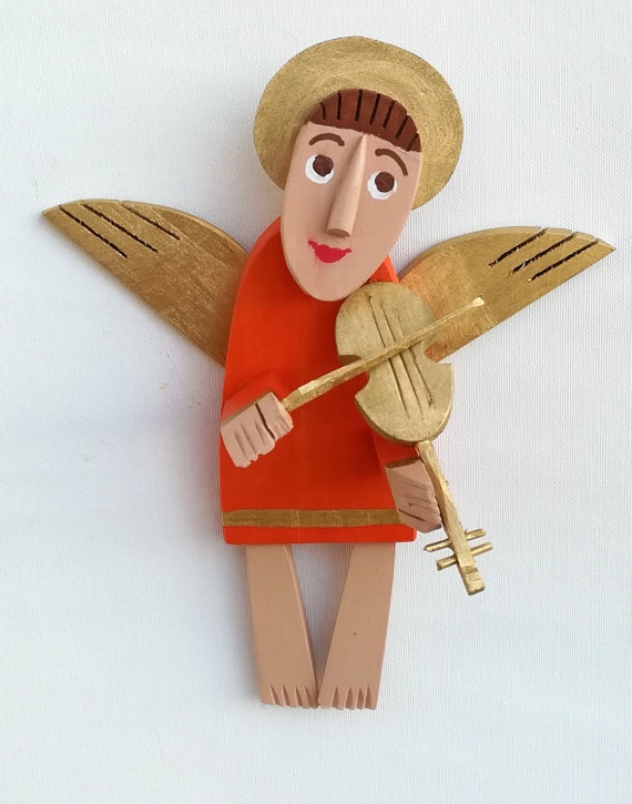 Angel Wall Sculpture / Hanging Angel / Angel Wooden Sculpture | Etsy