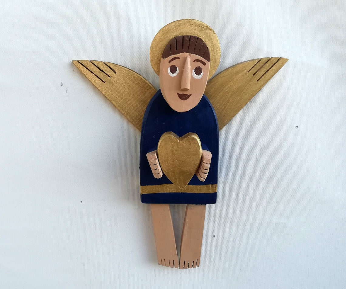 Angel Wall Sculpture / Hanging Angel / Angel Wooden Sculpture - Etsy
