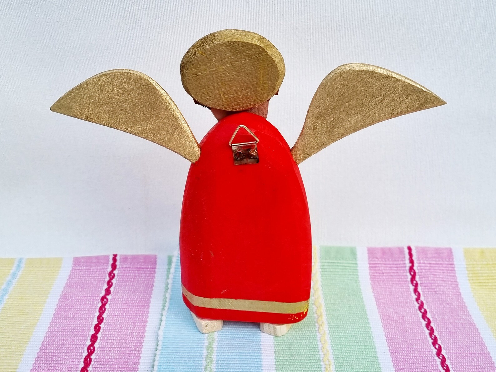 Angel With Bird Wooden Sculpture / Hanging or Standing Angel/ - Etsy