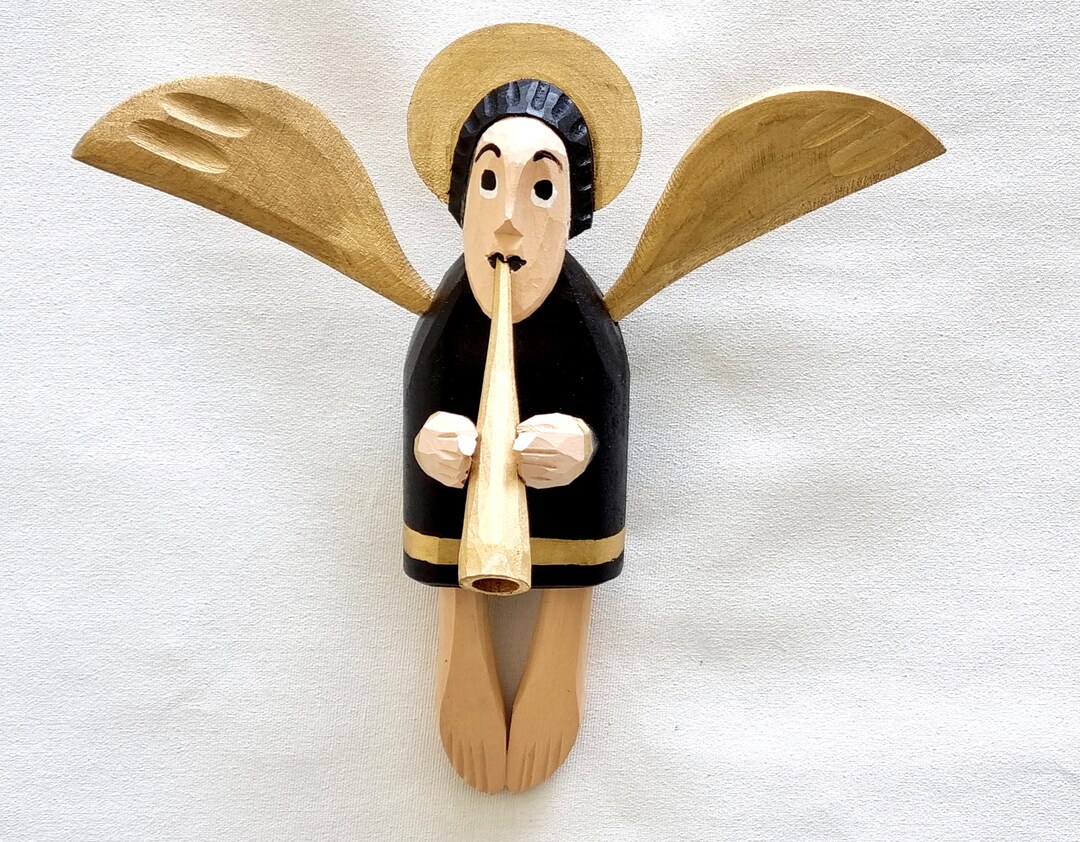 Angel / Angel Wall Sculpture / Angel With Flute Wooden Sculpture - Etsy