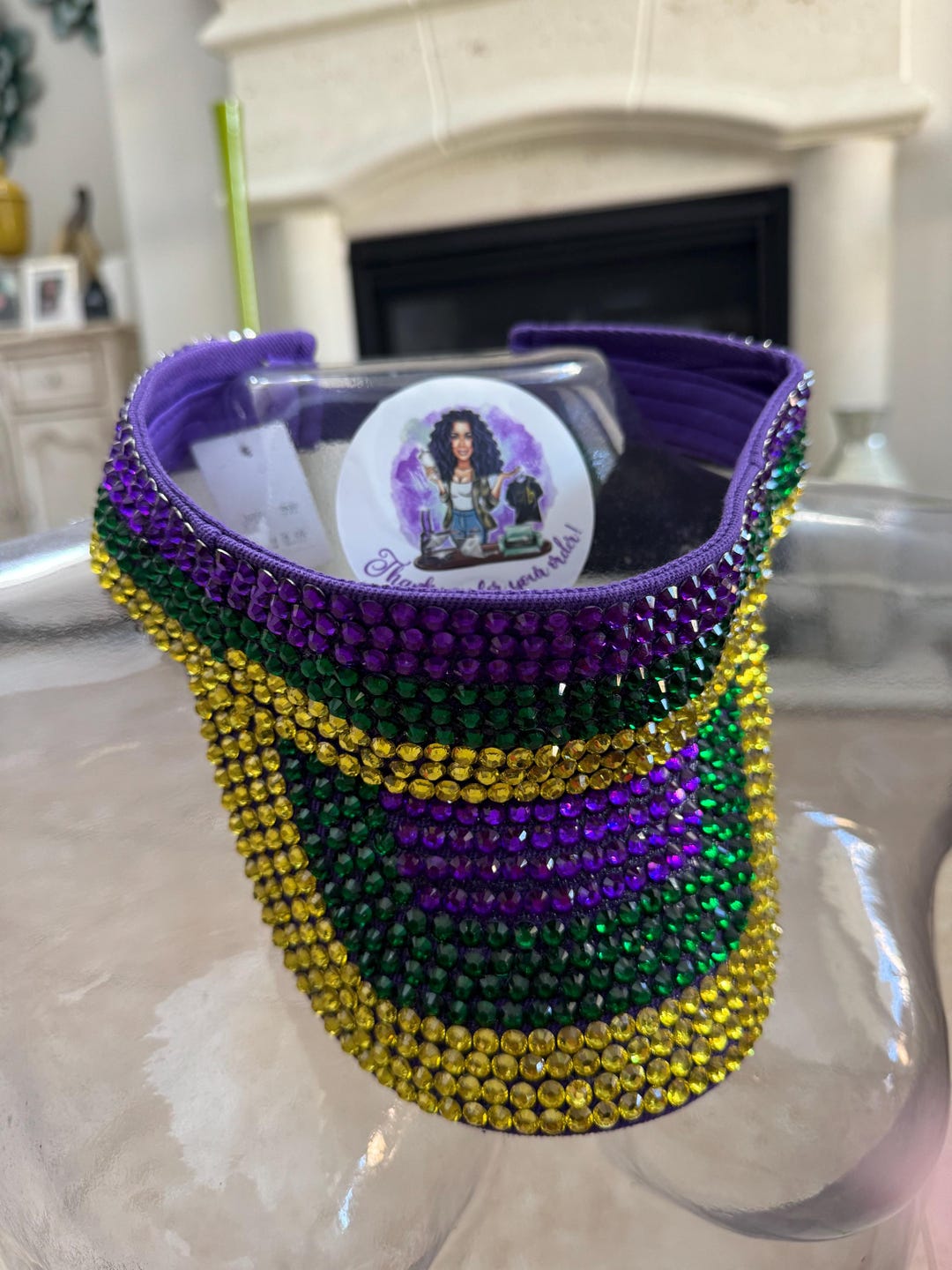Mardi Gras Bling Sun Visor, Fat Tuesday Bourbon Street NOLA Laissez Les ...