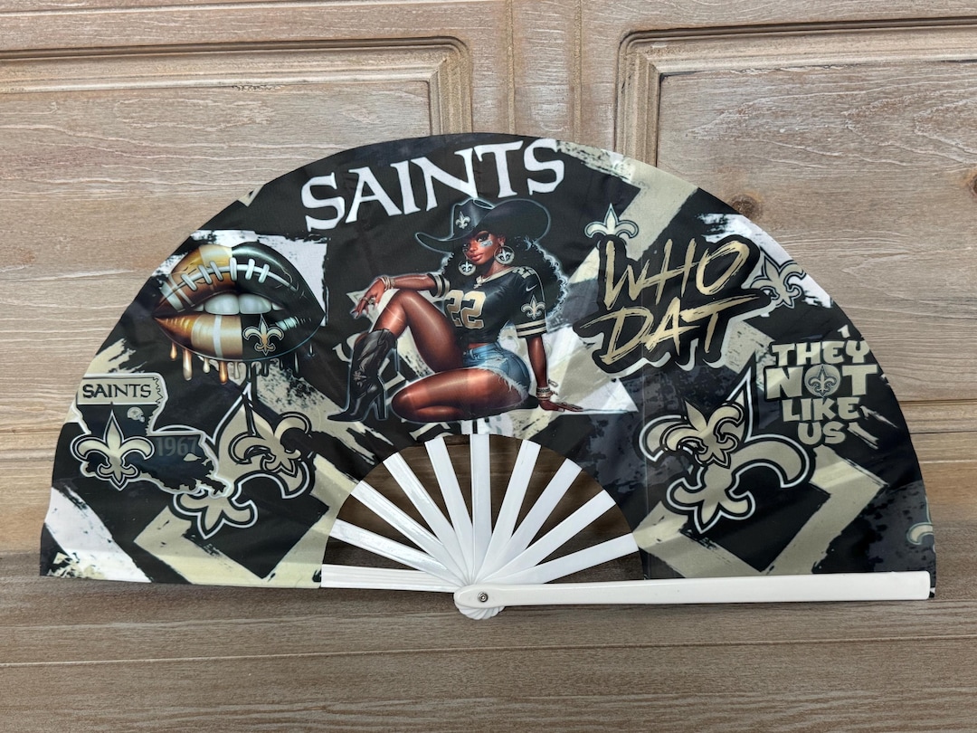 Saints Lady Clack Fan / Trailride Fan / Line Dancing Fan / 13 Inch ...