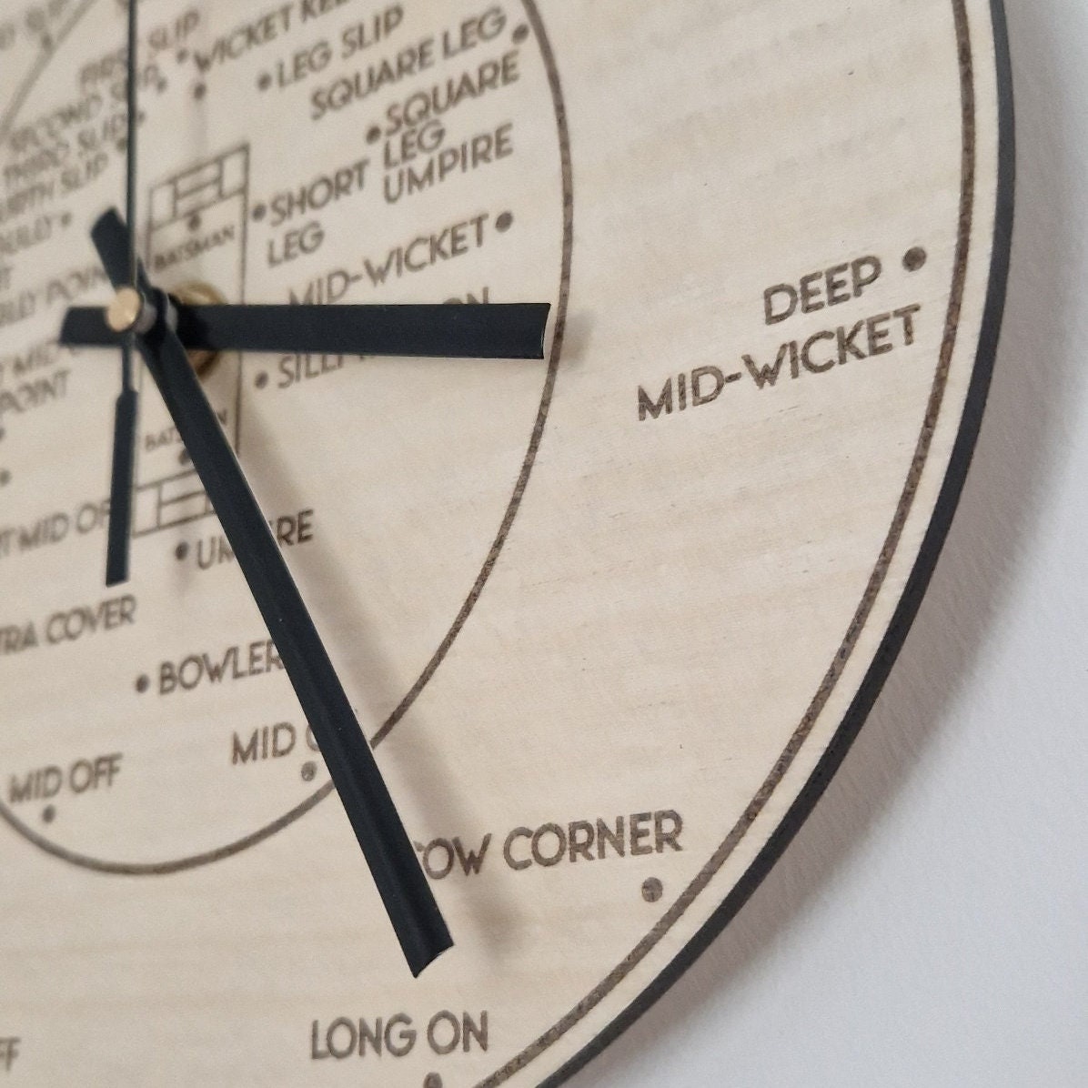 Cricket Fielding Clock, Wooden Clock, Cricket Clock, Personalised ...