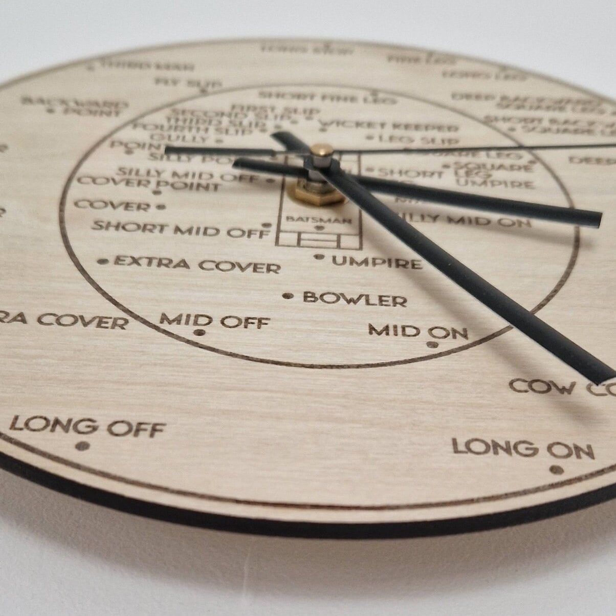 Cricket Fielding Clock, Wooden Clock, Cricket Clock, Personalised ...