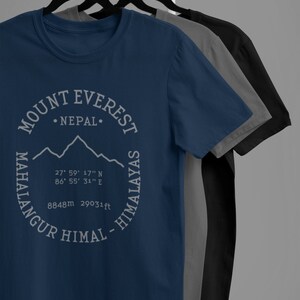 Mount Everest T Shirt / Climbing T Shirts / Gifts for Climbers ...