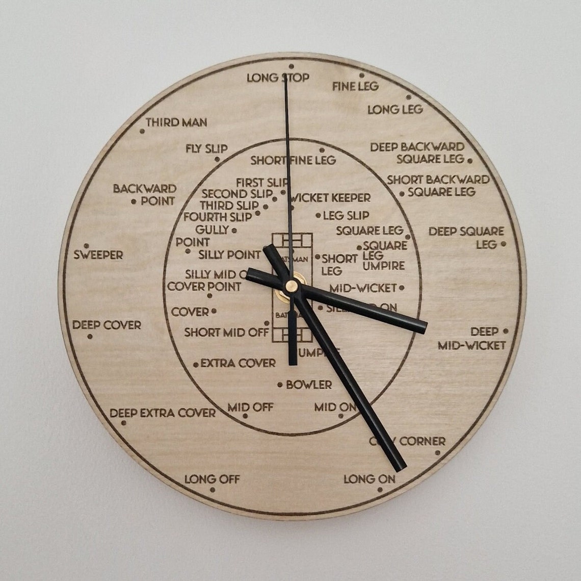 Cricket Fielding Clock Wooden Clock Cricket Clock - Etsy Canada
