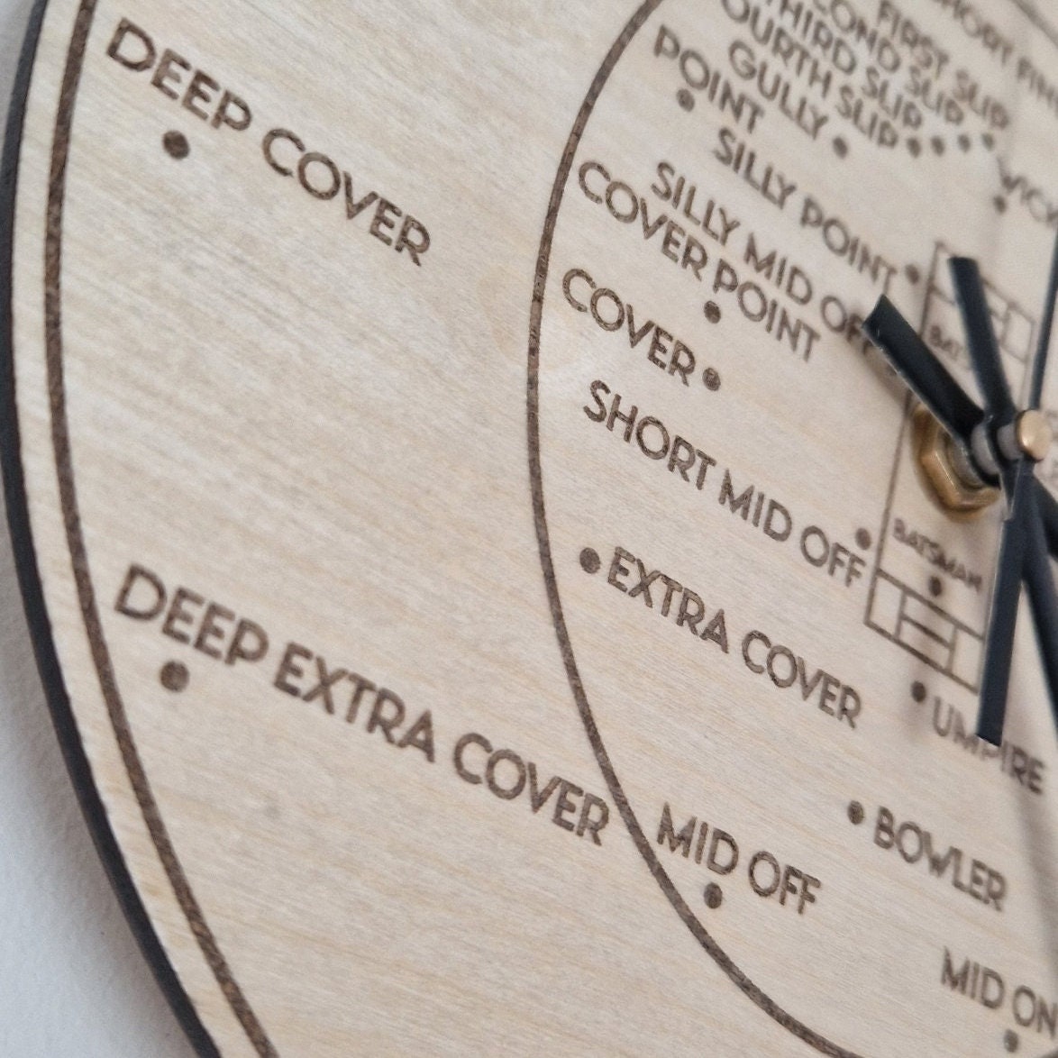 Cricket Fielding Clock, Wooden Clock, Cricket Clock, Personalised ...