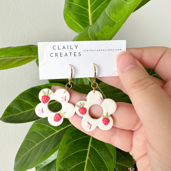 Strawberry Earrings - Etsy