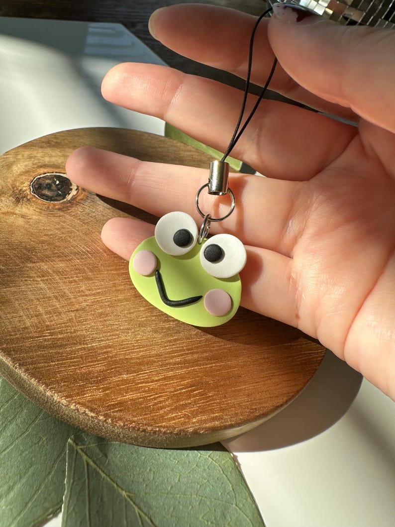 Cute Frog Keychain | Adorable Frog Keychain | Polymer Clay Frog ...