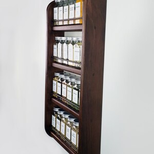 Handmade Wall Mounted Spice Rack, Spice Holder, Spice Organizer ...