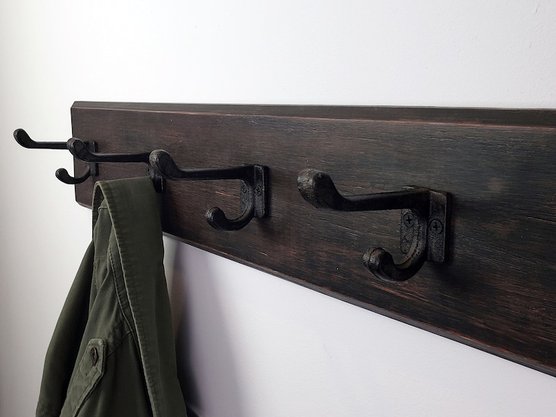 Wall Mounted Coat Rack, Rustic Coat Rack, Wall Hanging, Entryway ...