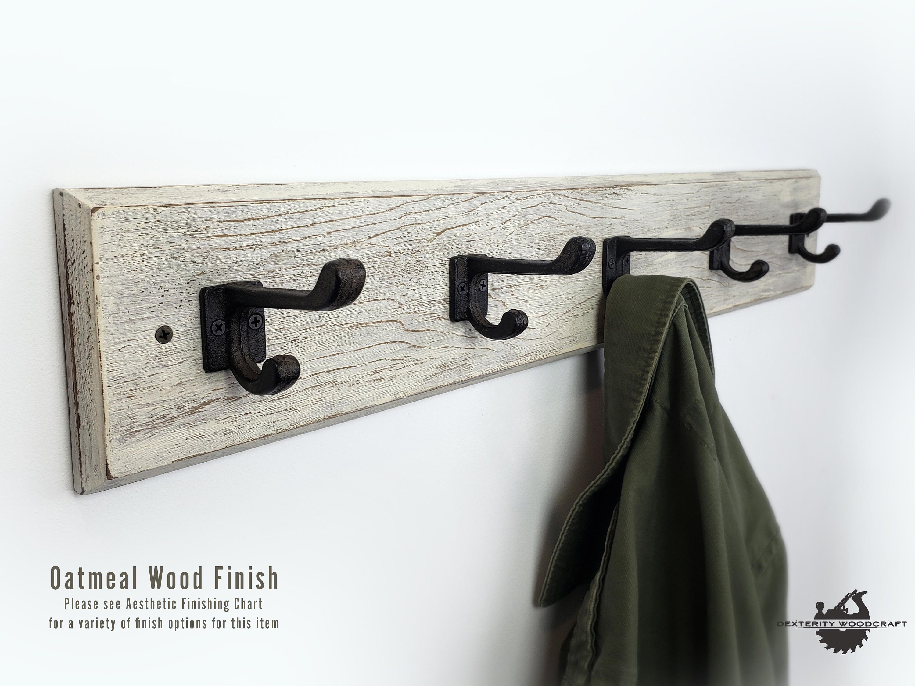 Wall Mounted Coat Rack, Rustic Coat Rack, Wall Hanging, Entryway ...