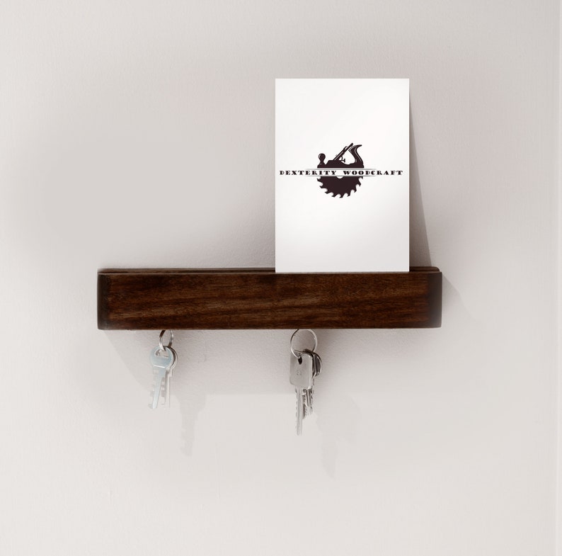 Magnetic Walnut Key Holder Key Holder for Wall Wall Mounted - Etsy Canada