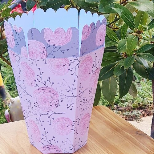 Flower/ Bouquet / Vase Box Template SVG - Etsy