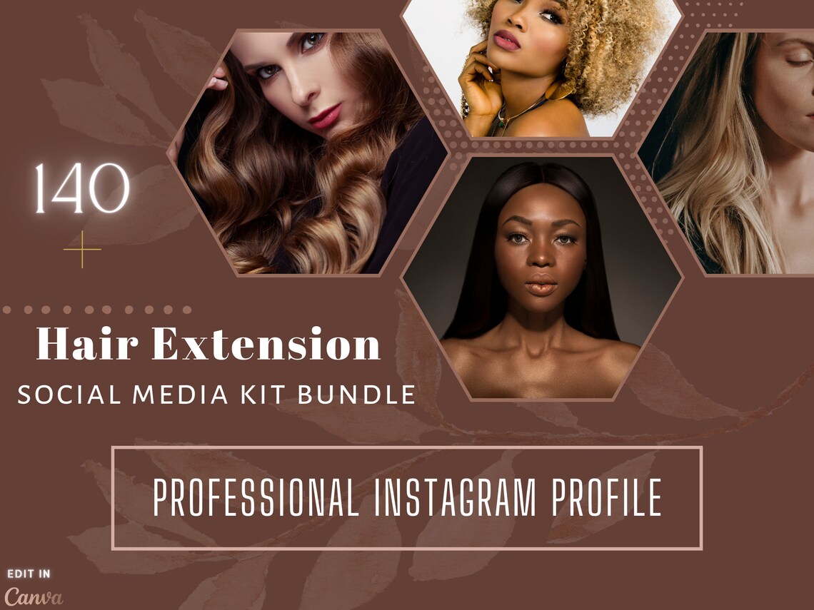 Social Media Flyer for Hair Extensions, Hair E-flyer Templates, Social ...