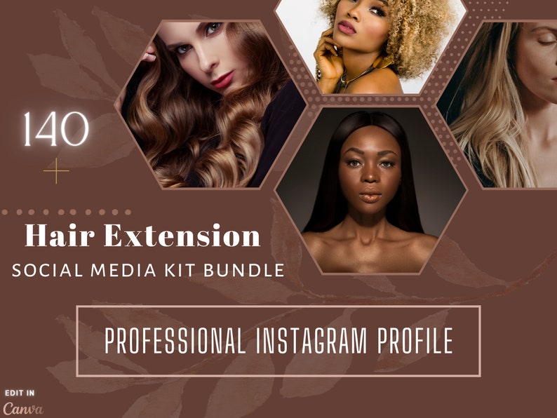 Social Media Flyer for Hair Extensions, Hair E-flyer Templates, Social ...