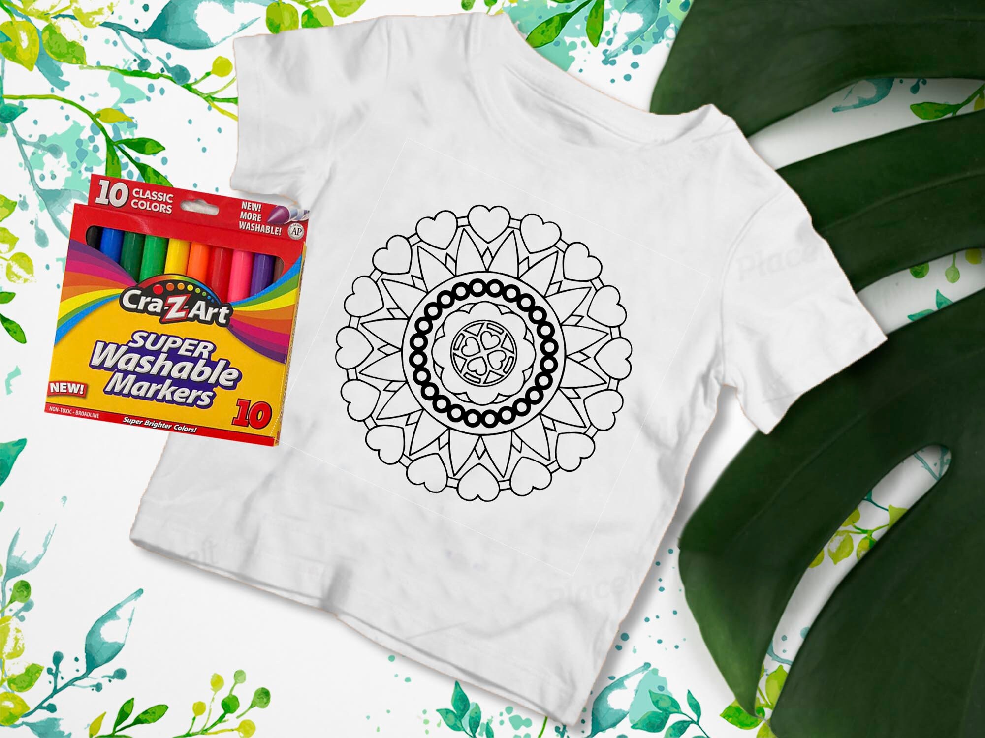 MANDALAS for KIDS Coloring Shirts W/ MARKERS! - Etsy