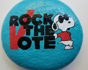 Snoopy Painted Rock - Etsy
