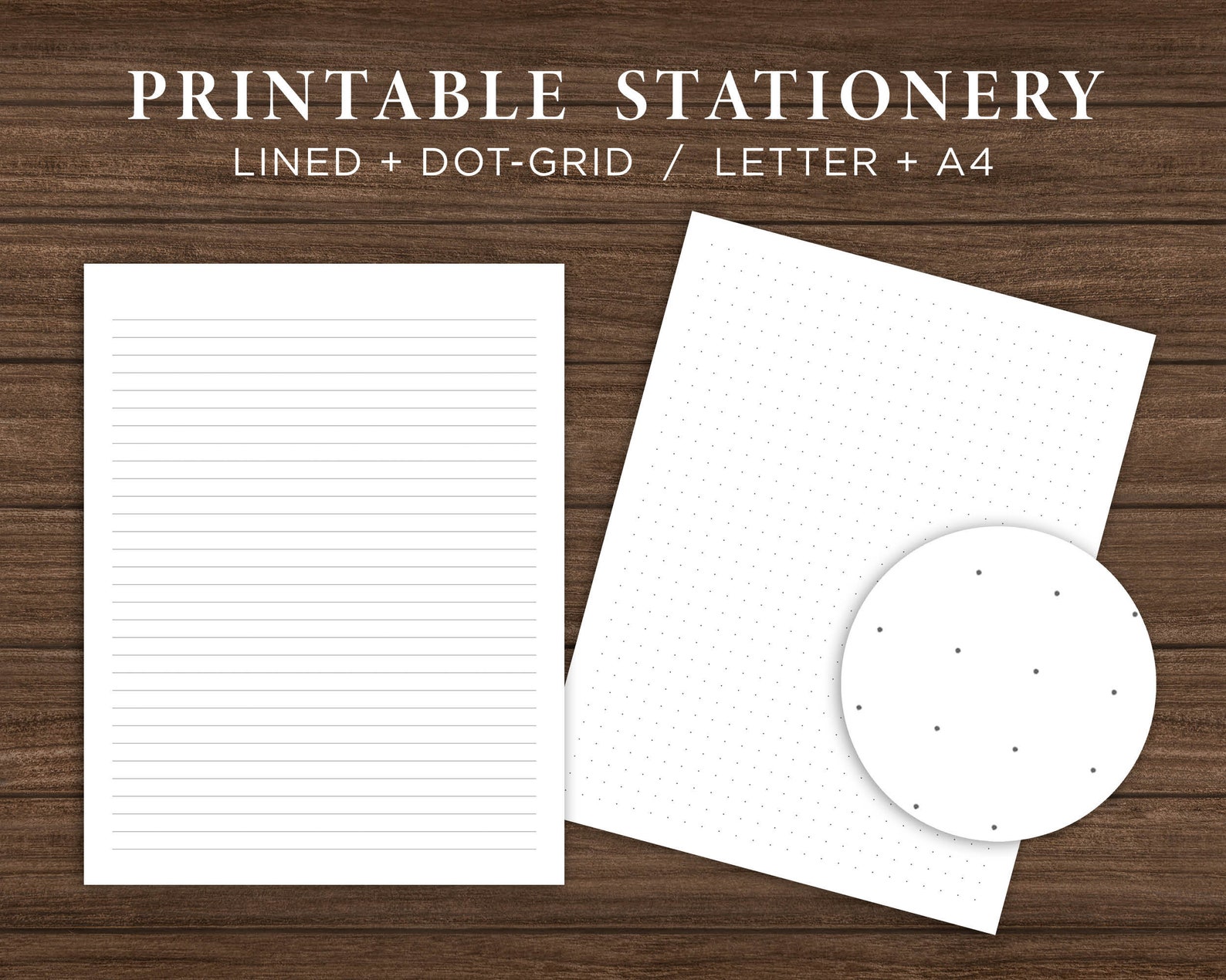 Plain Printable Stationery Paper / Printable Stationary Set / Lined ...