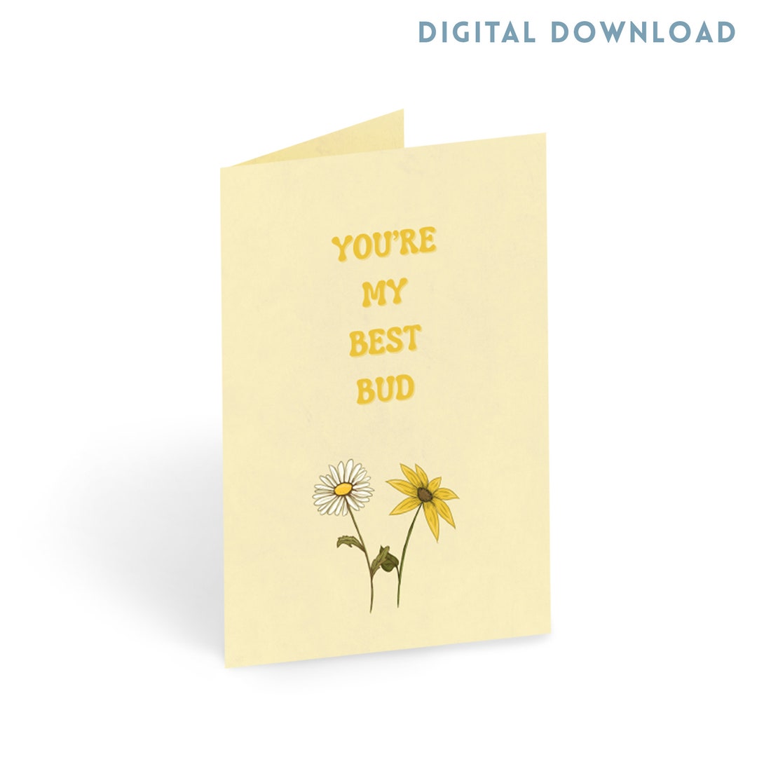 5x7 best Buds Printable Christian, Galentine's/valentine's Day Card ...