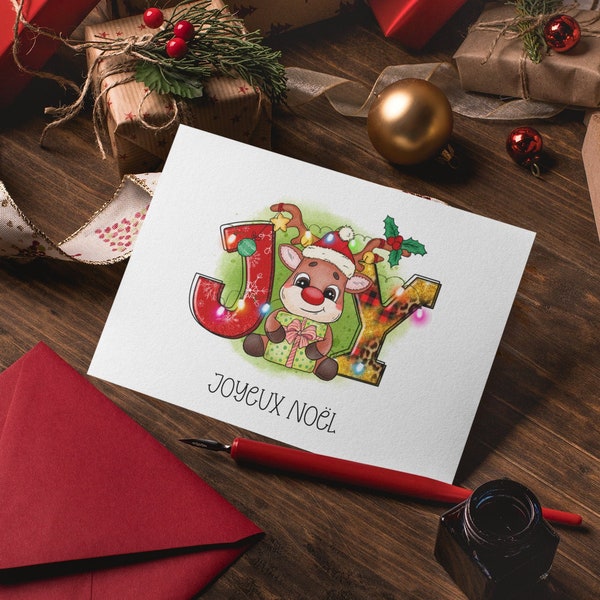 Joyeux Noel Card - Etsy