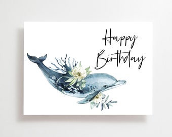 Ocean Birthday Card - Etsy
