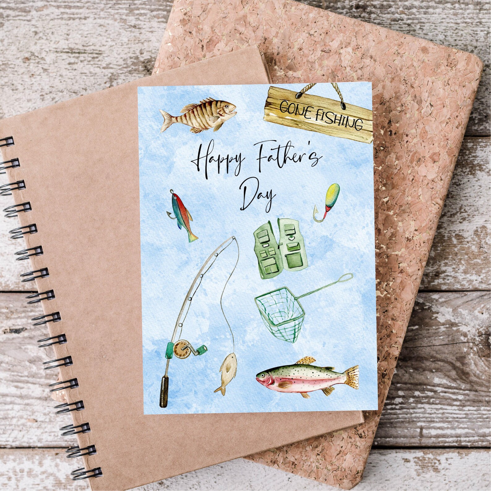 Fishing Card for Father's Day, Happy Father's Day Fishing Card ...