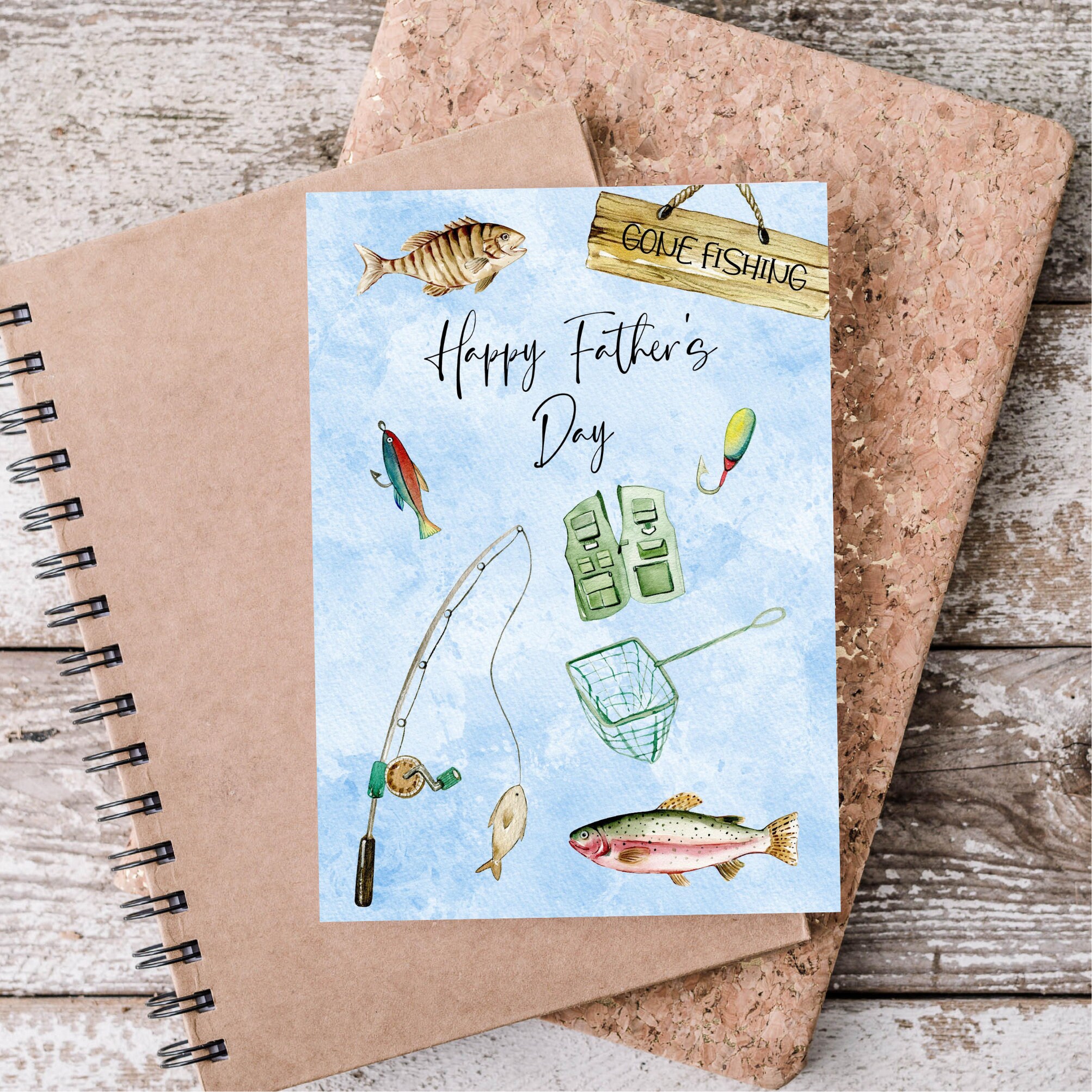 Fishing Card for Father's Day, Happy Father's Day Fishing Card ...