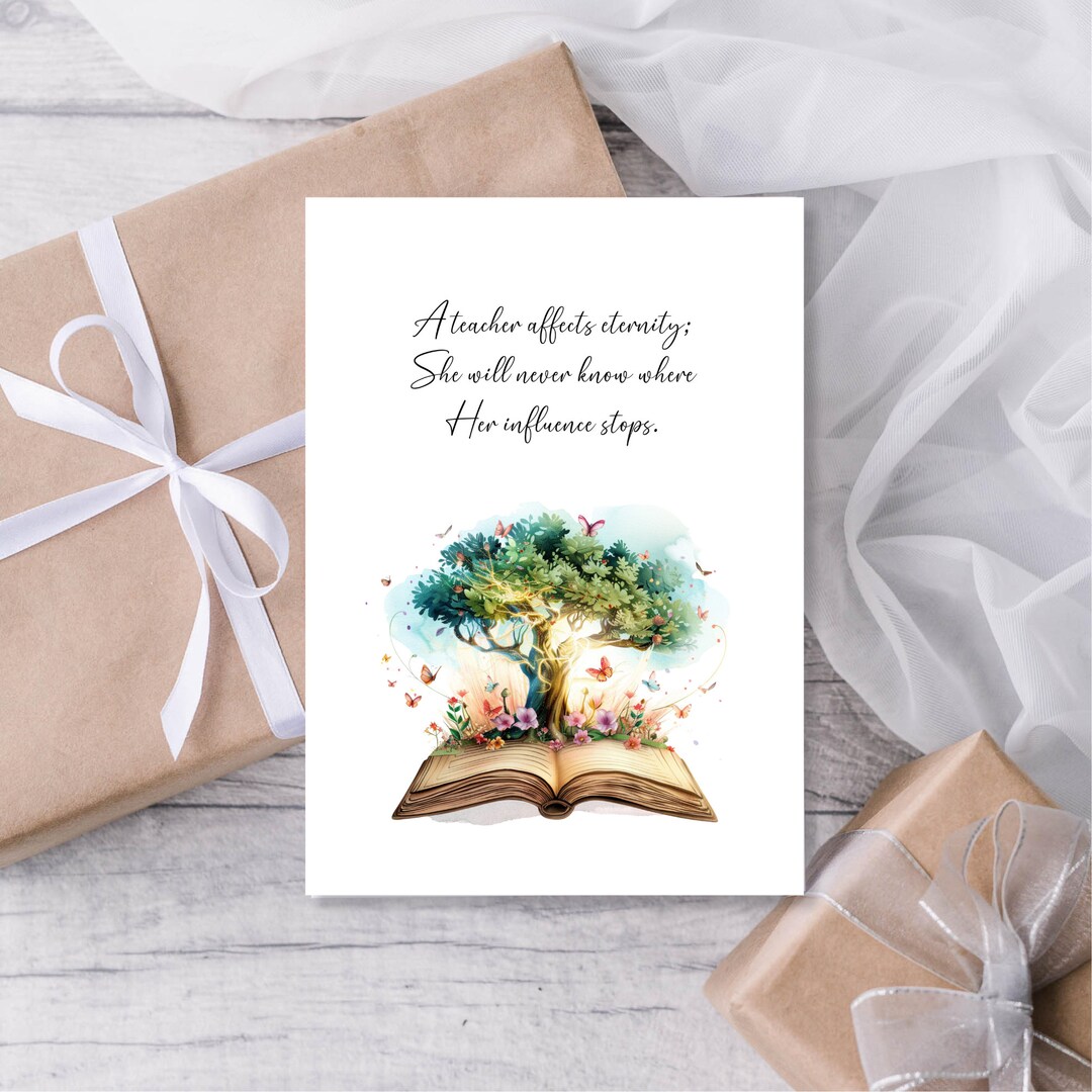 Teacher Graduation Card, Teacher Graduation Gift Card, Teacher Quotes ...