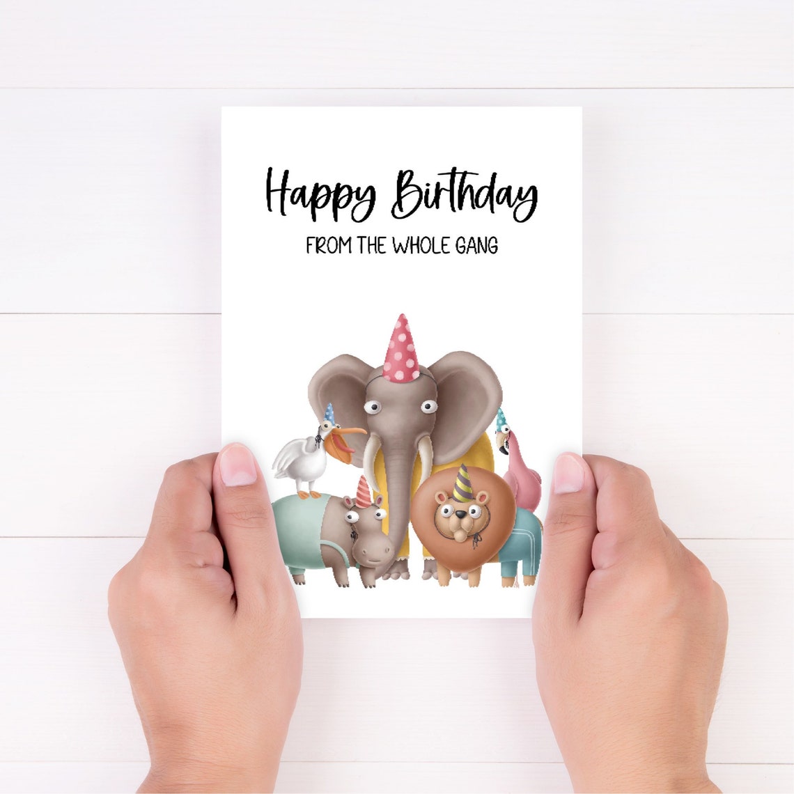 Funny Group Birthday Card for Coworkers Printable Office Greeting Card ...