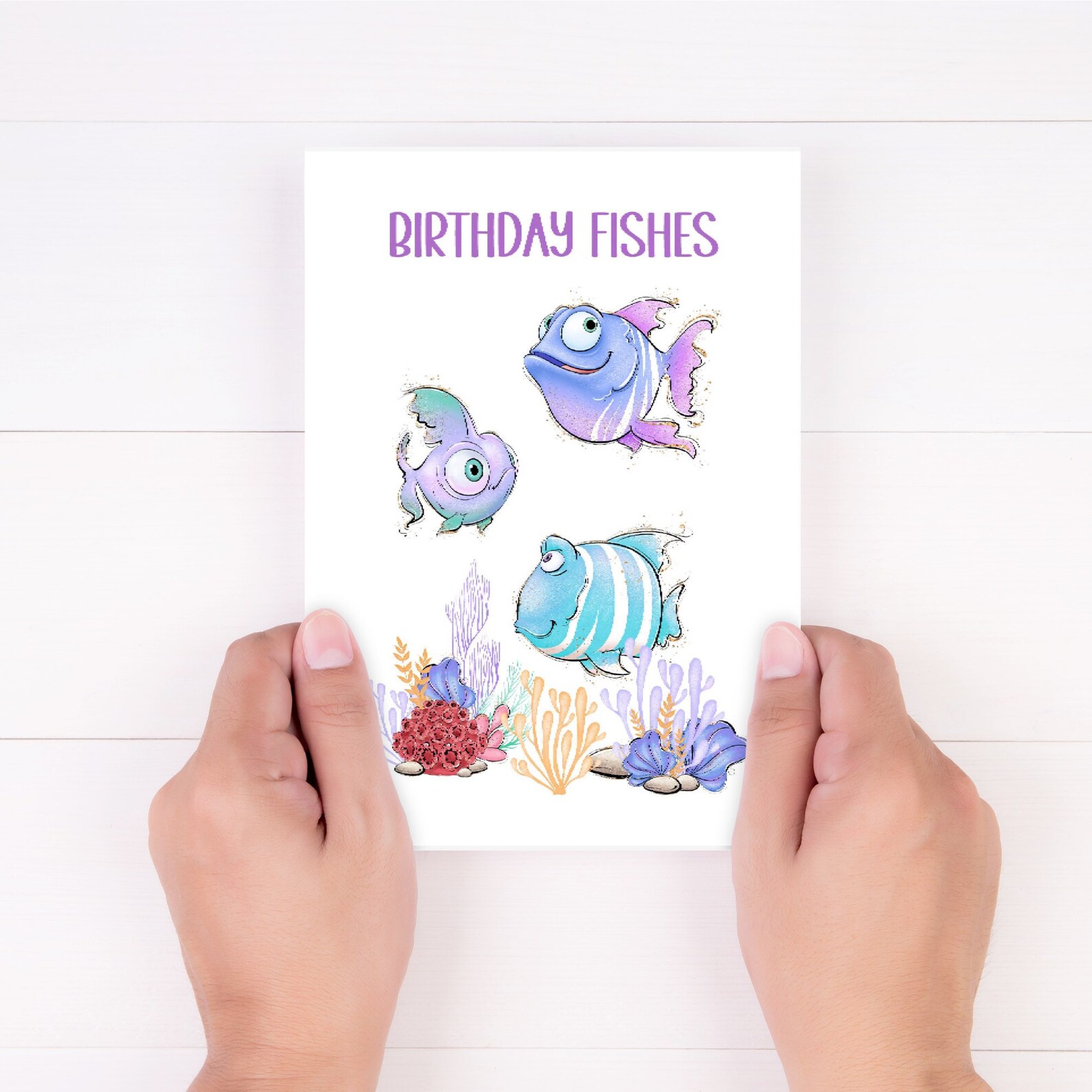 Printable birthday Fishes Fish Pun Birthday Card for Boy, for Girl ...