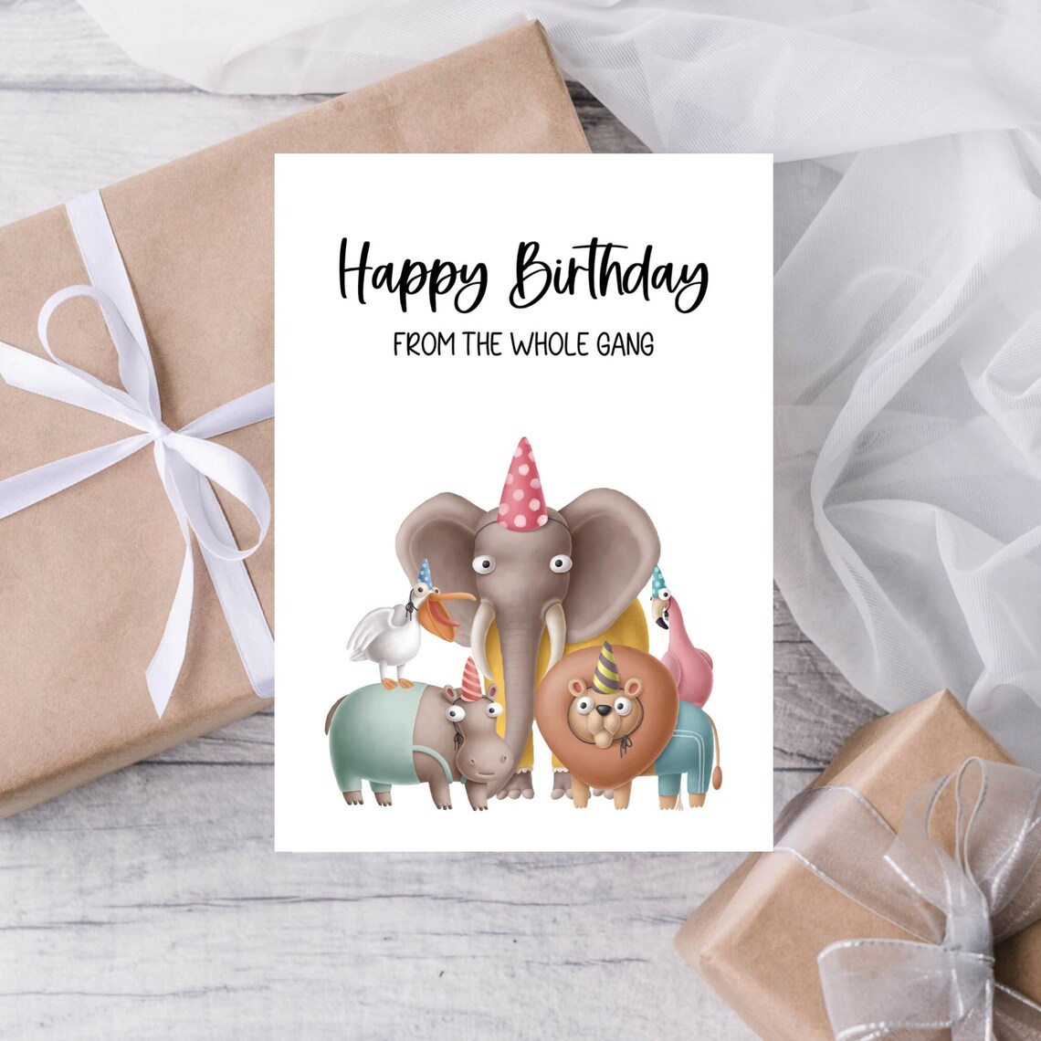 Funny Group Birthday Card for Coworkers Printable Office Greeting Card ...
