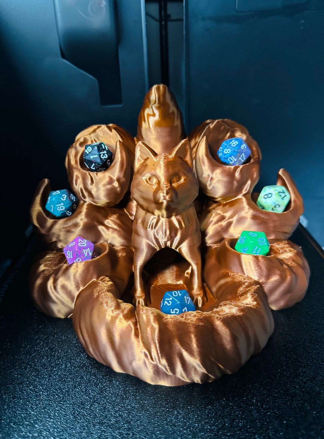 Kitsune Dice Tower Dungeons and Dragons Kekrrations Dice Tabletop D20 ...