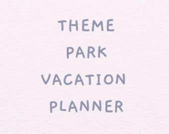 Magical Vacation Planner Theme Park Planners - Etsy